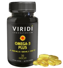 Купить VIRIDI LABORATORIUM, Omega-3 Plus, капсулы, 30 шт. по цене 900 ...